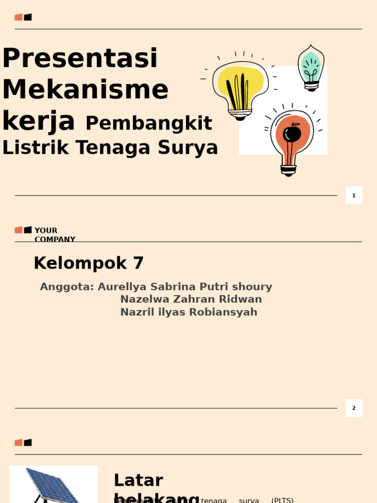 Presentasi Mekanisme kerja (PLTS) | PDF