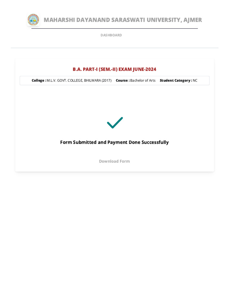 Maharshi Dayanand Saraswati University, Ajmer | PDF