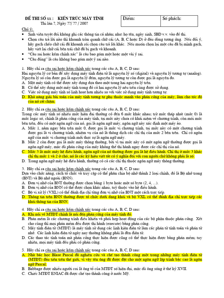 Sample-Exam-KTMT-for-all-students (Key) | PDF