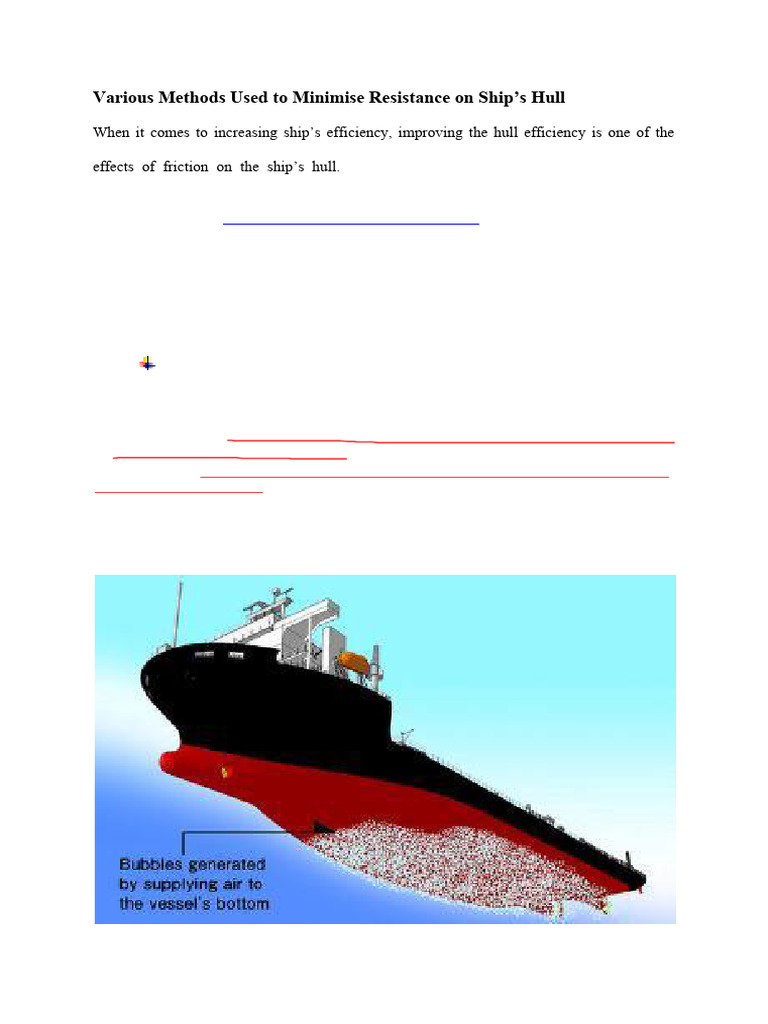 Reducing Ship Hull Resistance Techniques | PDF | Watercraft