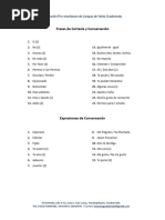 Vocabulario de Frases de Cortesía y Conversacion En-Señas | PDF