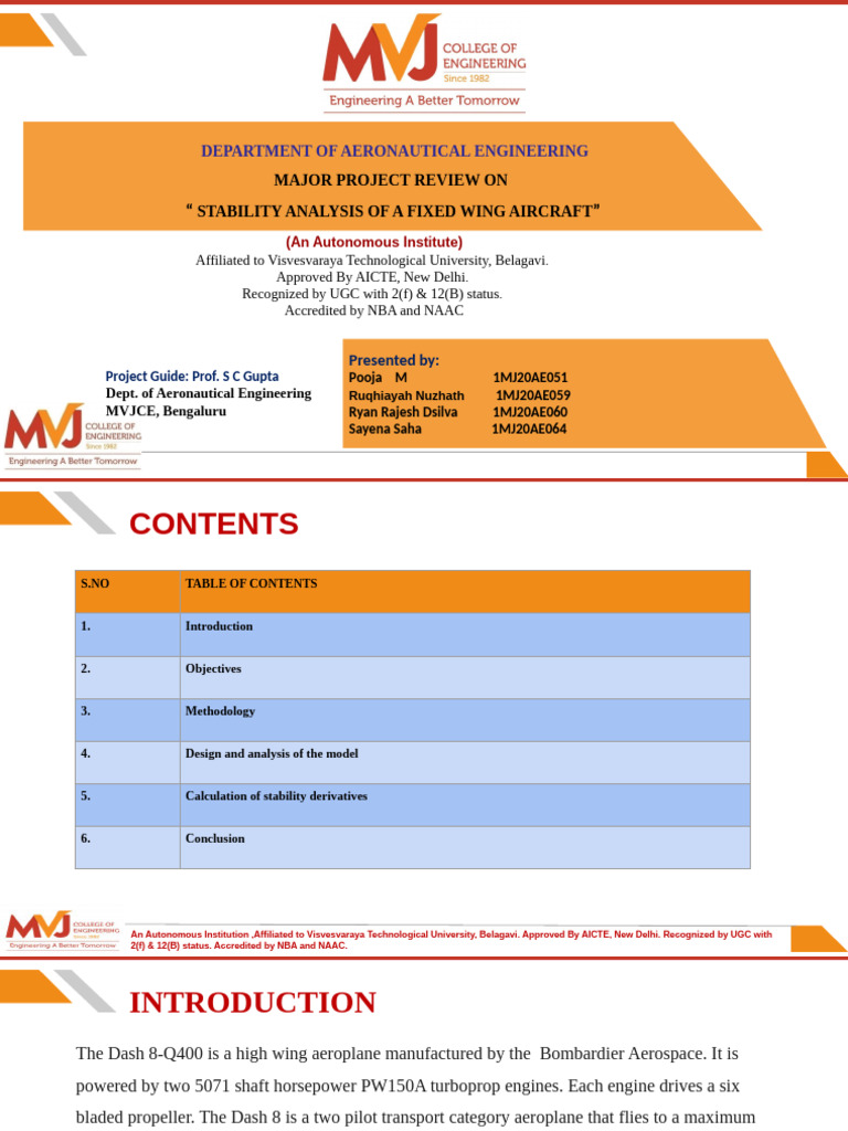 MAJOR_PROJECT_PPT finallll | PDF | Airplane | Aircraft Configurations