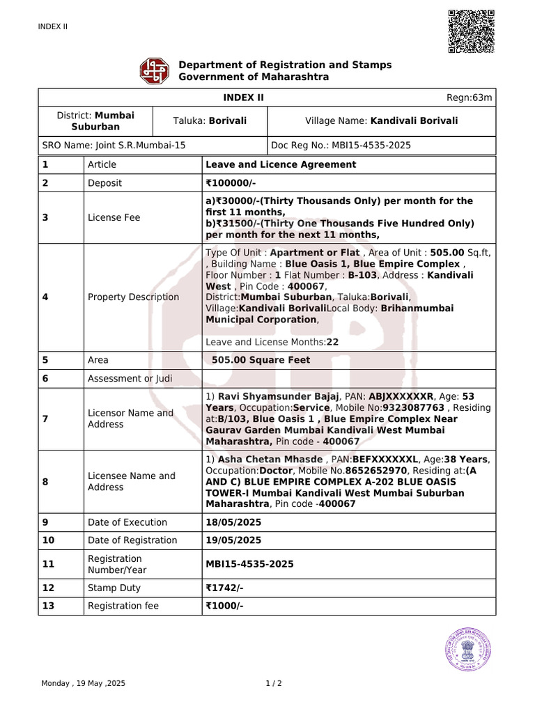 Sroindex2signdocument | PDF | License | Civil Law (Common Law)
