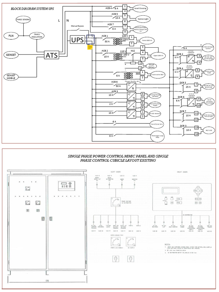 UPS Block System Panel Cubicle Dan Mimic Panel | PDF | Power (Physics ...