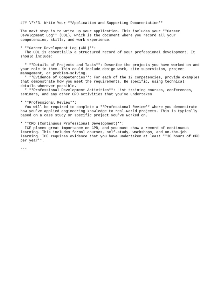 Completing Your Chartered Engineer - Part 3 | PDF