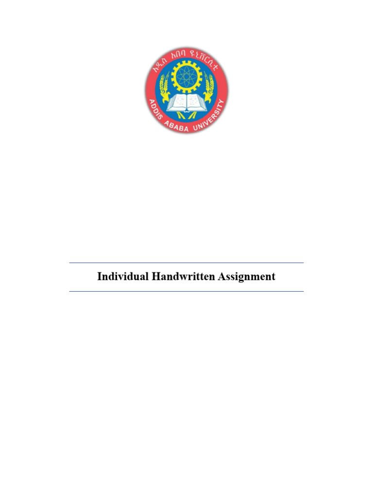 Individual Handwritten Assignment | PDF