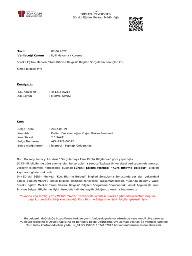 E Devlet Onaylı Seminer | PDF