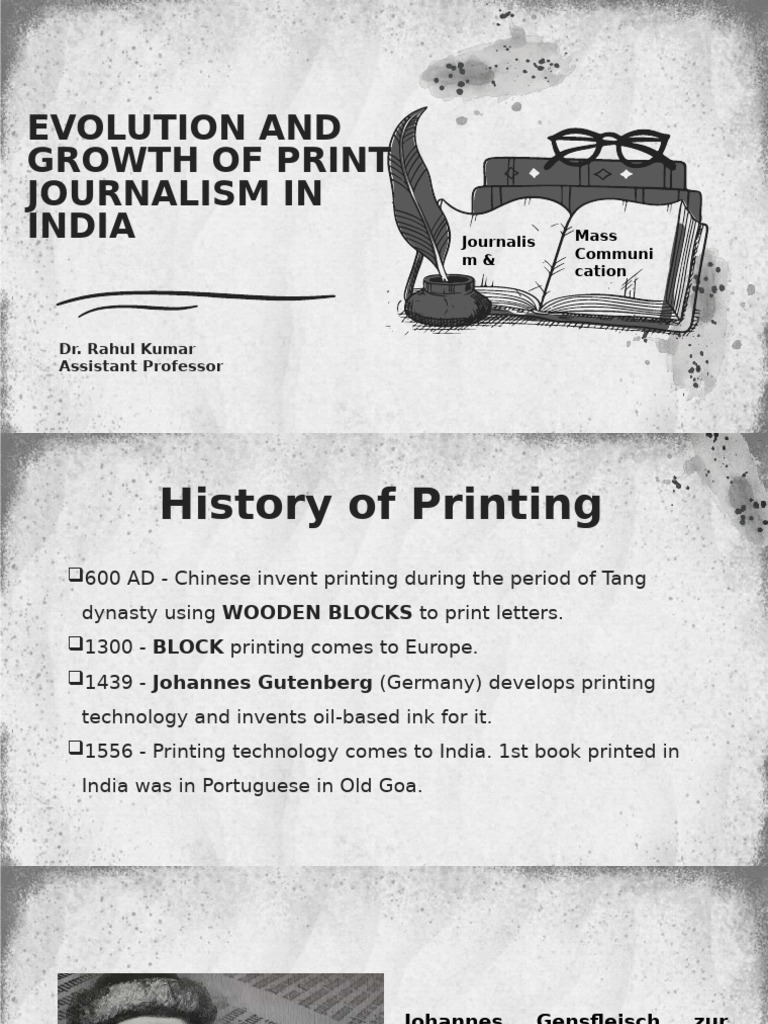 Evolution and Growth of Print Journalism in India | PDF | Printing ...