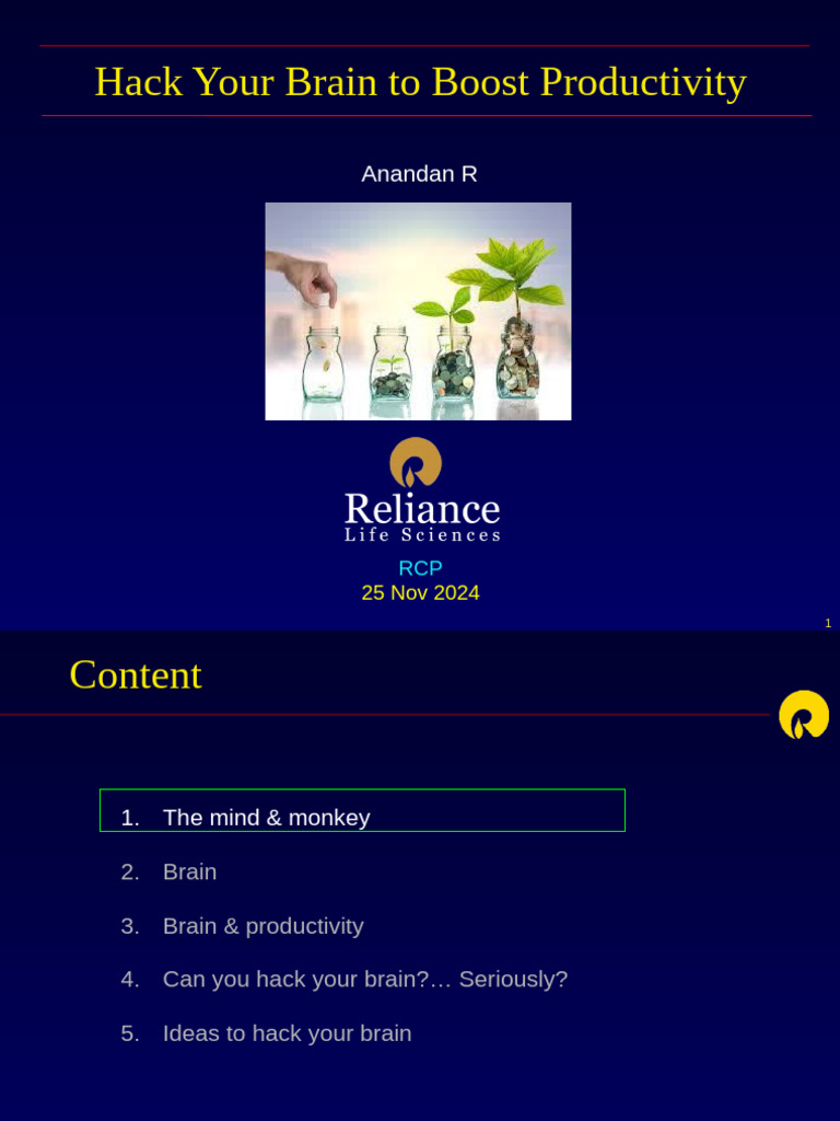 Brain Productivity PPT Final | PDF