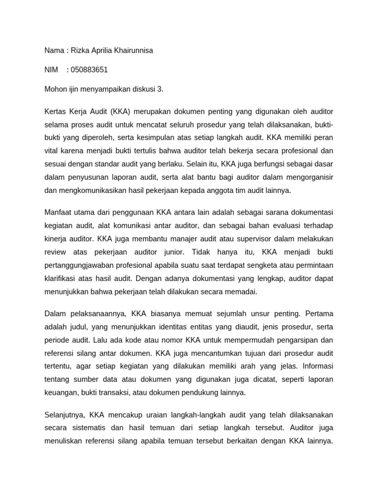 DISKUSI 3 AUDIT MANAJEMEN | PDF