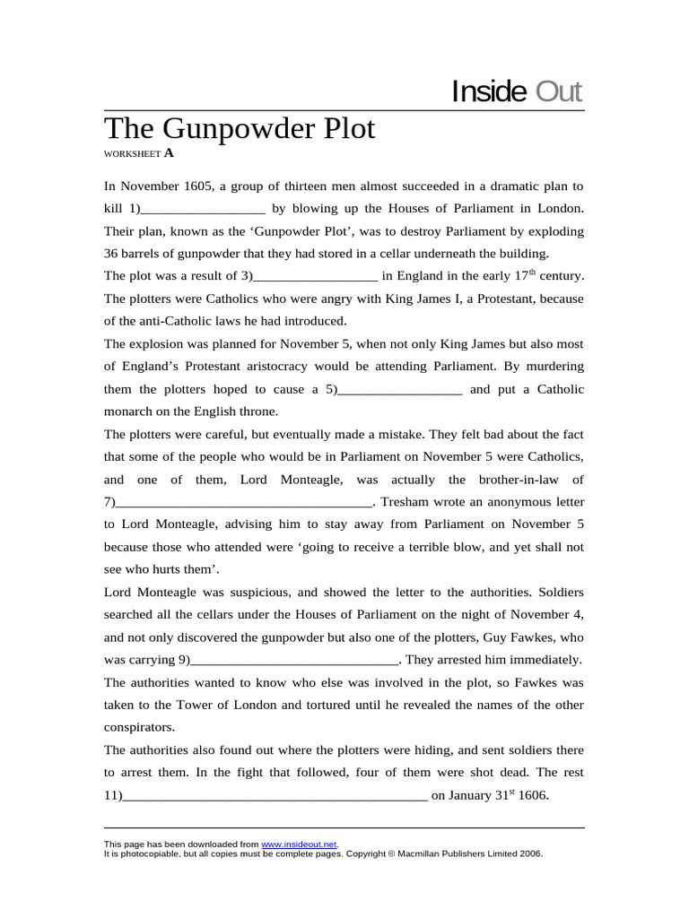 Gunpowder Plot: History & Impact | PDF | Guy Fawkes | Gunpowder Plot