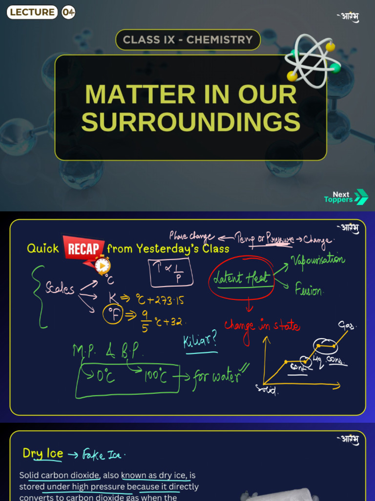 Matter in Our Surroundings L L4 | PDF