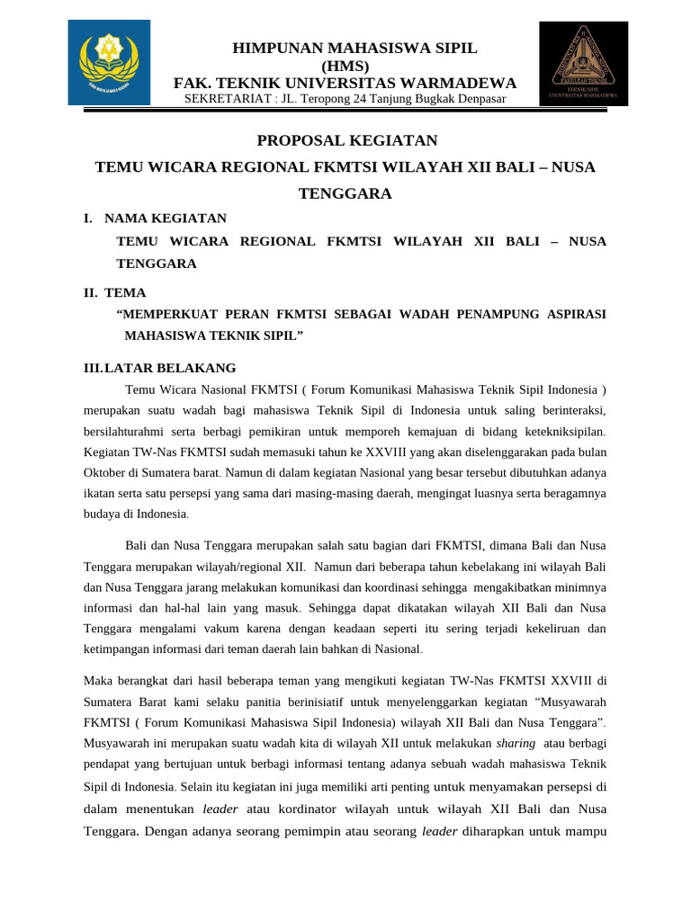 Proposal TW-Reg (Kop Udh Diedit) | PDF