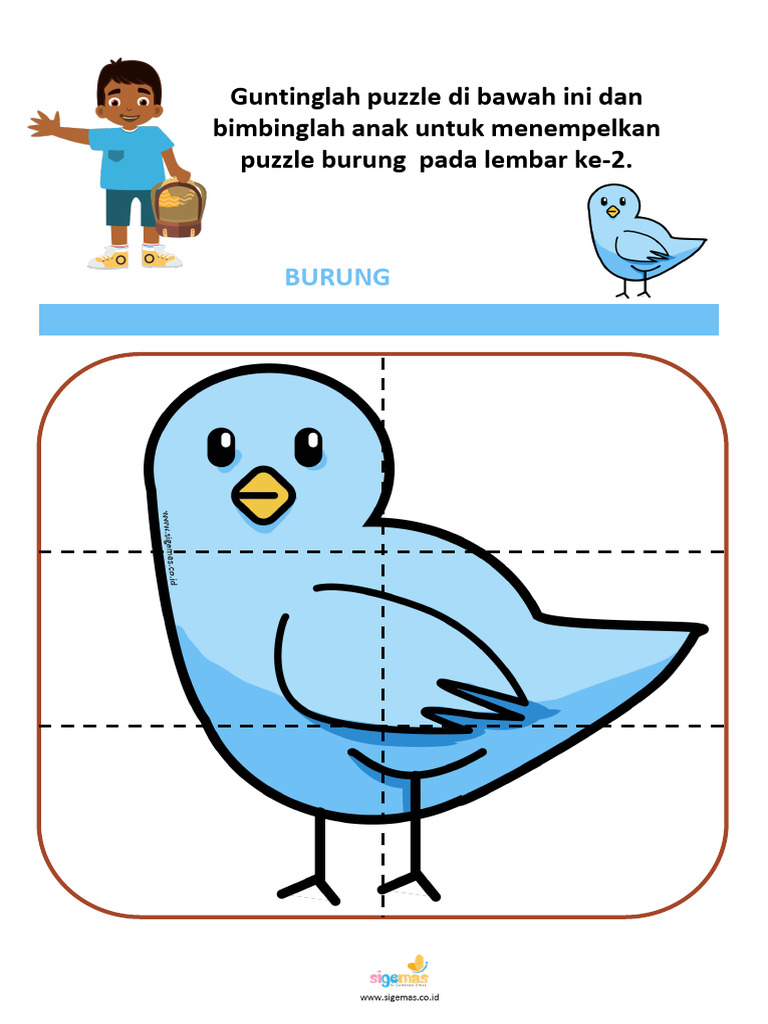 0050 - Menggunting Dan Menempel Puzzle (Burung) | PDF