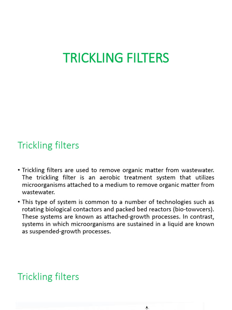 Trickling Filters | PDF | Filtration | Industrial Processes