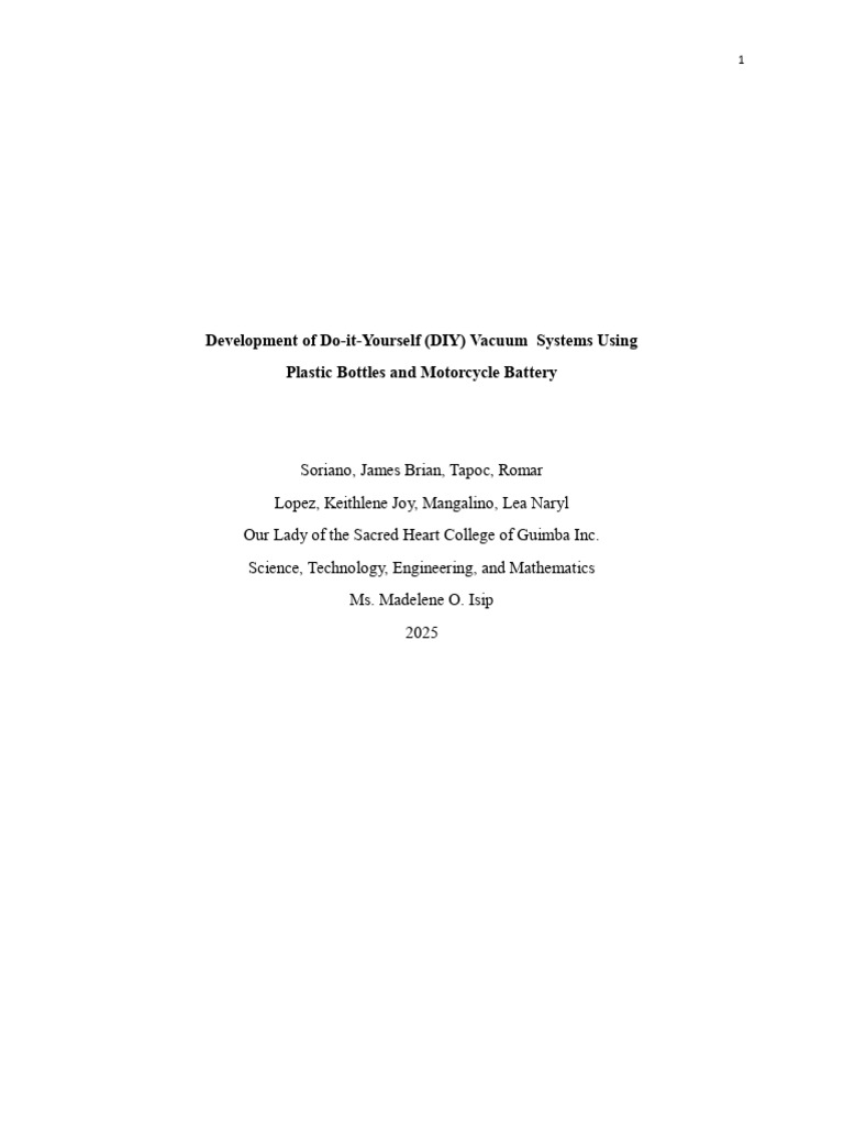 Lea's Group Research Paper | PDF | Recycling | Vacuum Cleaner