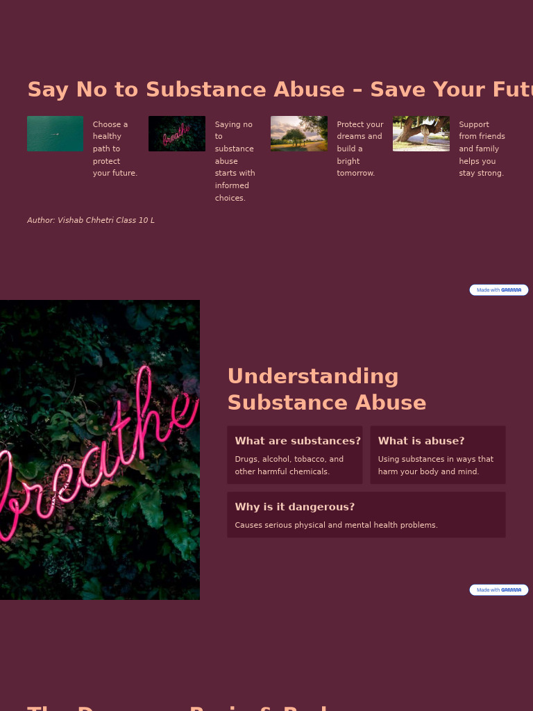 Say No To Substance Abuse Save Your Future | PDF | Substance Abuse ...