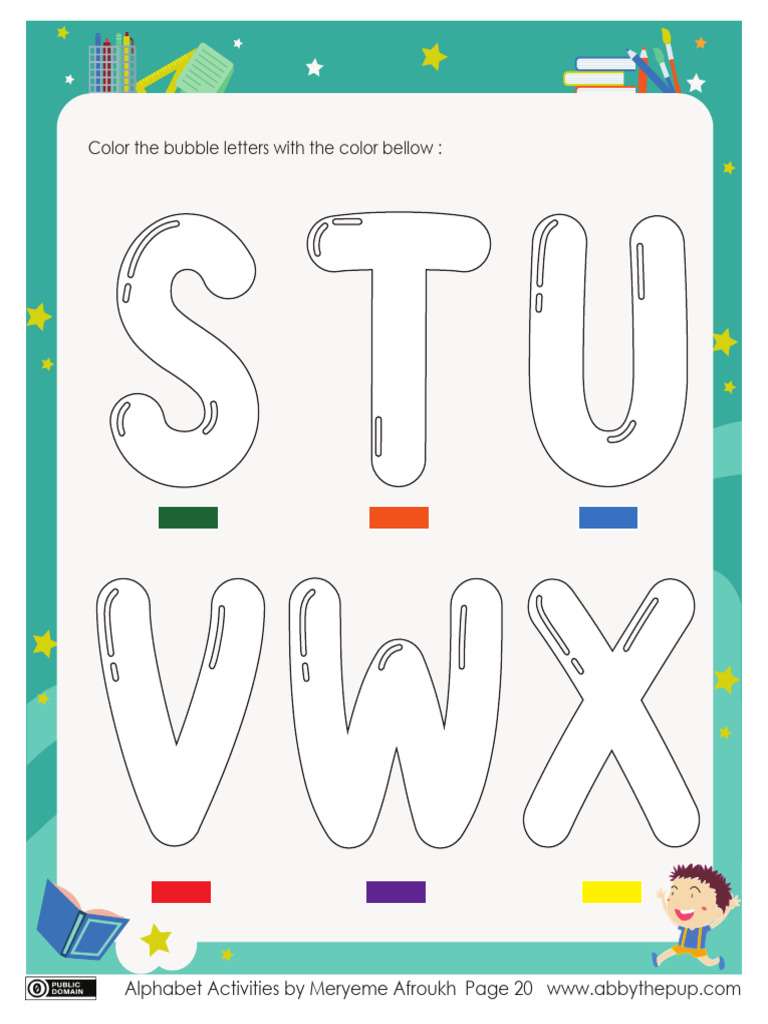 Alphabet Activities 20 Coloring Page | PDF