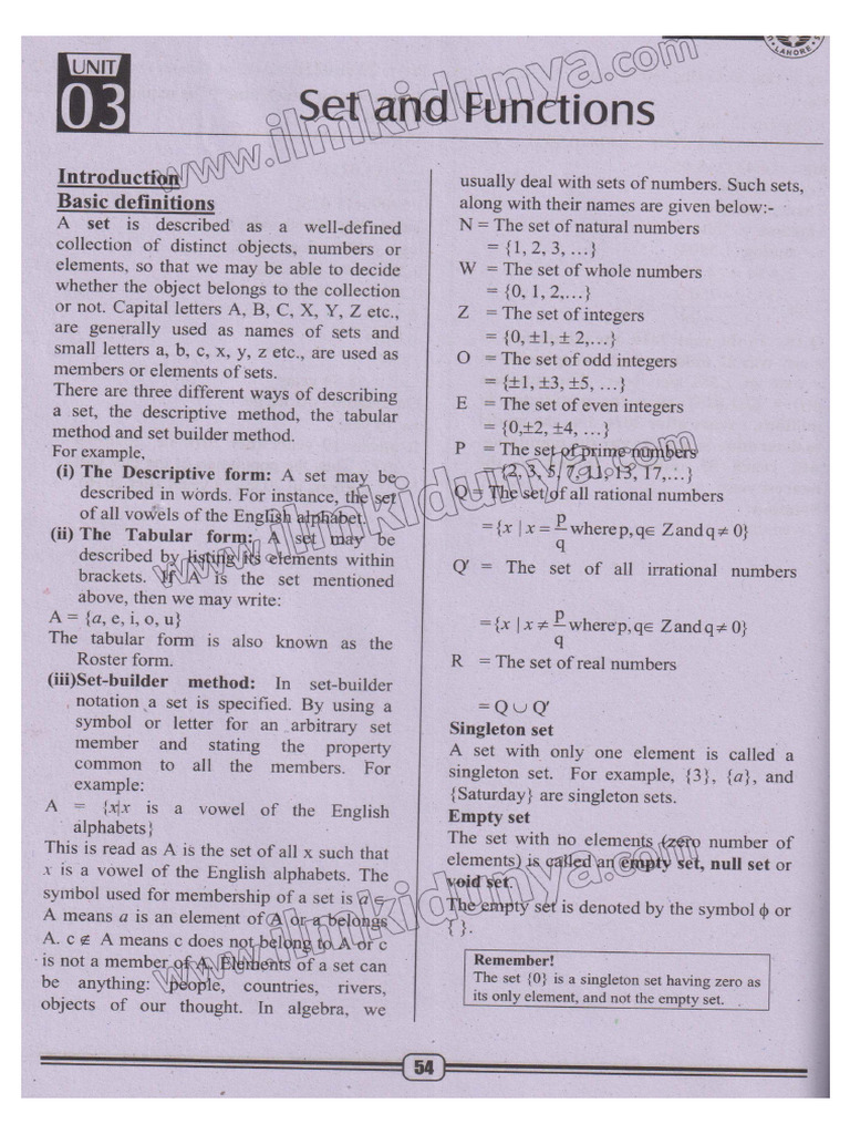 9th Class Mathematics Solution of Chapter 3 | PDF