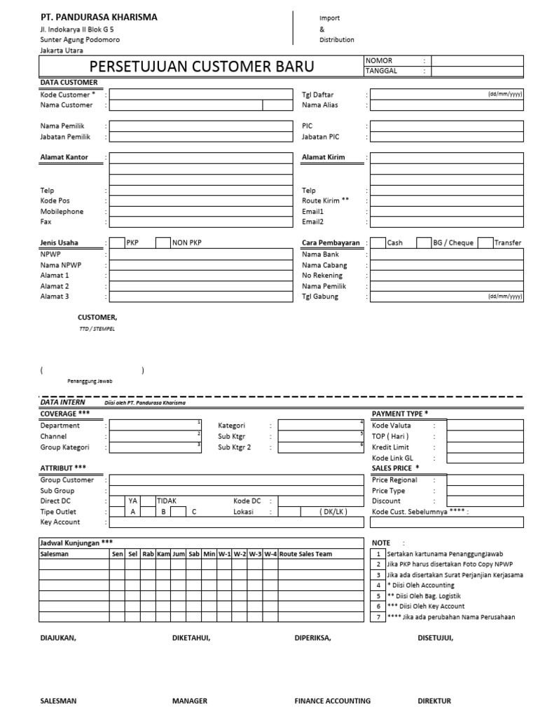 Form Pengajuan Customer - 20150512 | PDF