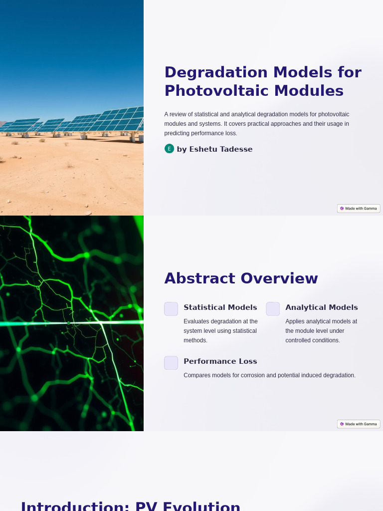 Degradation Models For Photovoltaic Modules | PDF | Photovoltaics ...