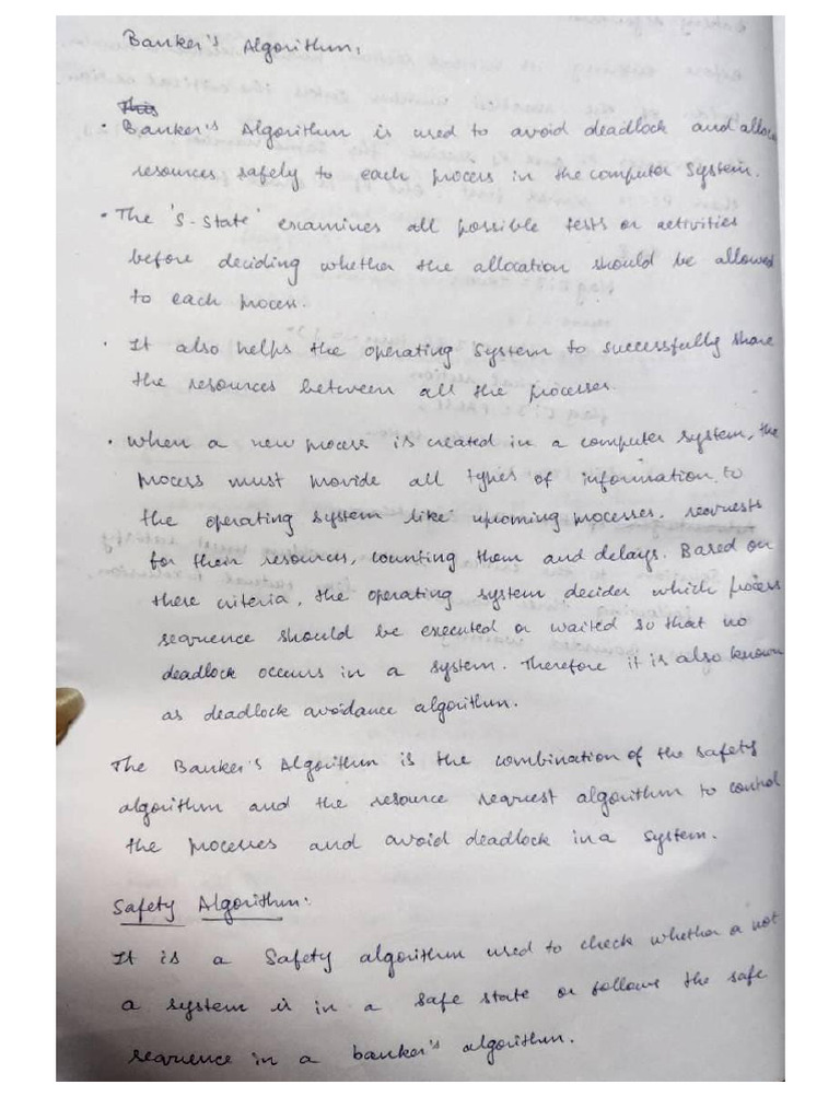 Bankers Algorithm | PDF