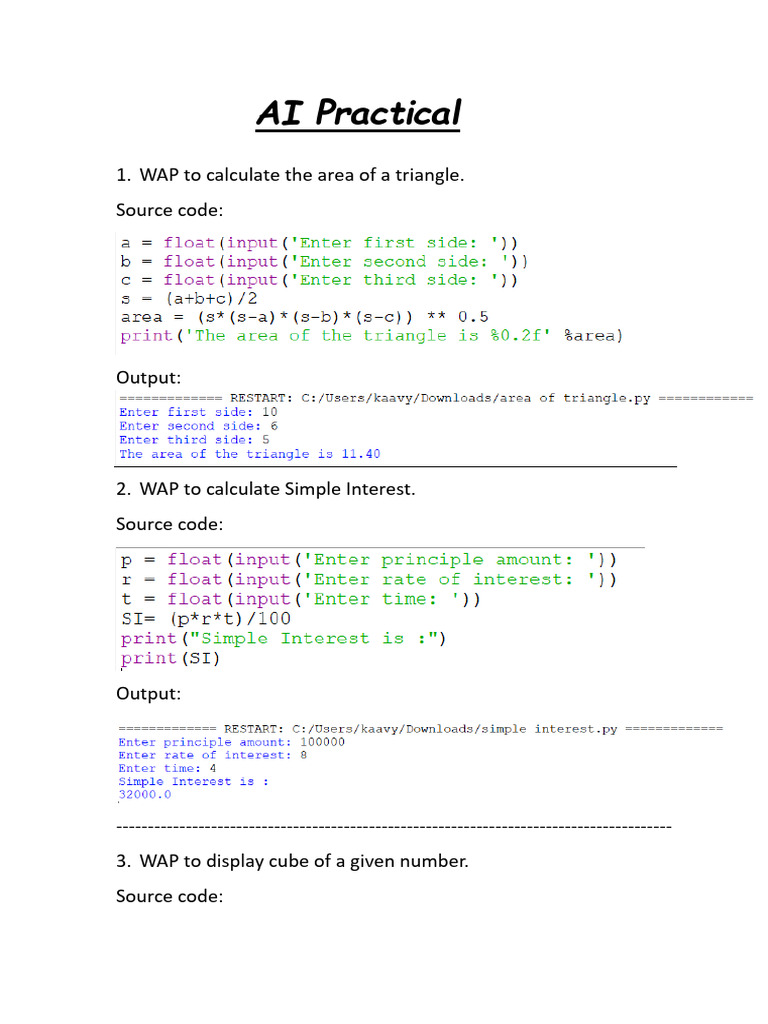 AI Practical HHW | PDF