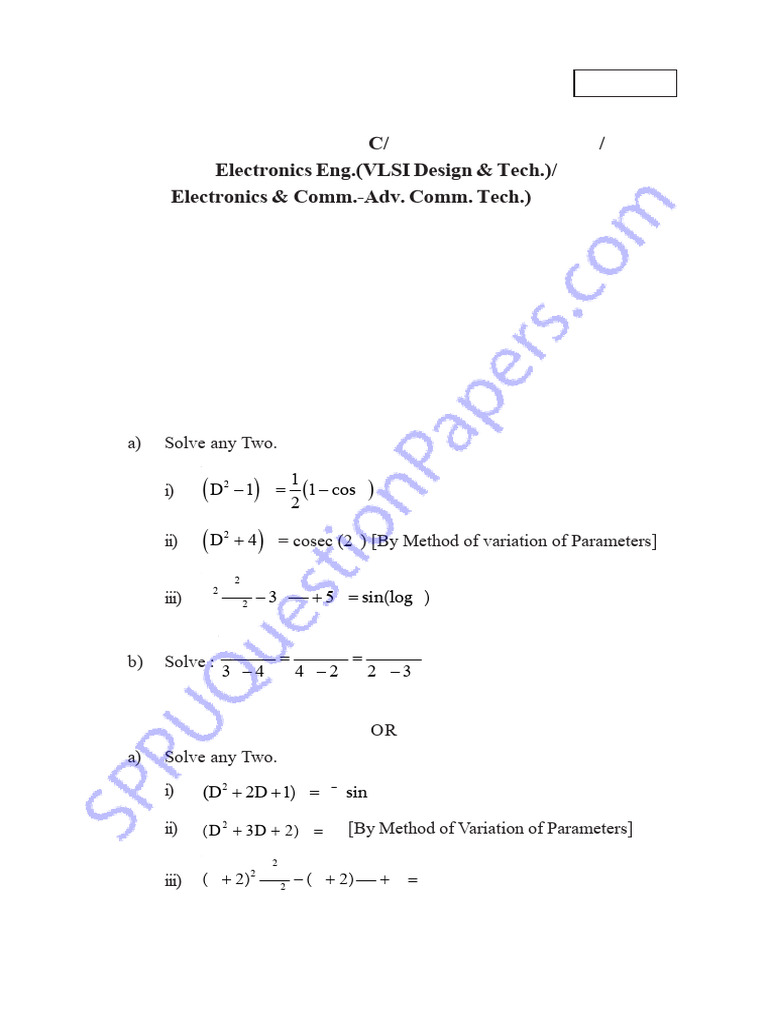Be - Electronics and Telecommunication Engineering - Semester 3 - 2024 - October - Engineering ...