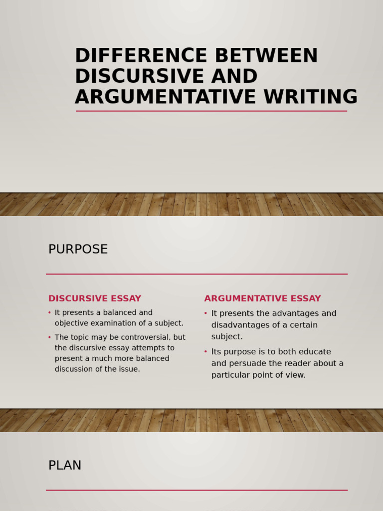 The Difference Between Argumentative and Discursive Writing | PDF | Essays | Argument