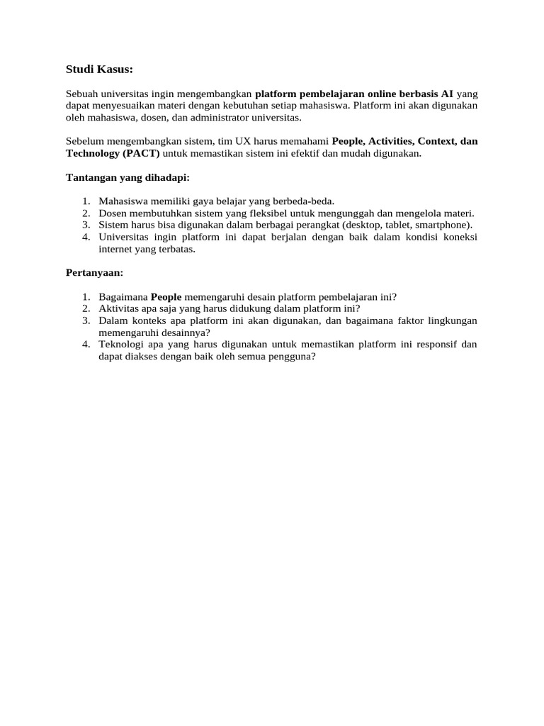 Studi Kasus PACT | PDF