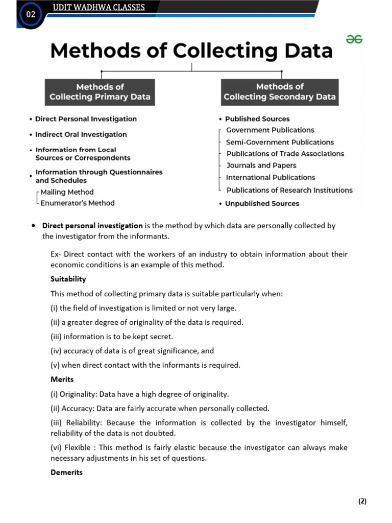 Data Collection Methods for Class 11 | PDF | Questionnaire | Information