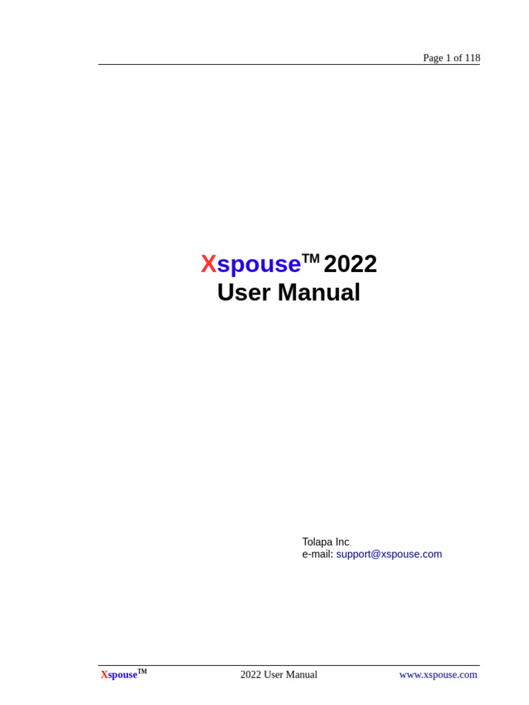 Xspouse 2022 User Manual Guide | PDF | Taxation In The United States ...
