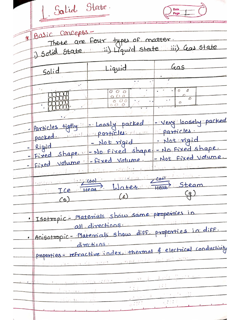 12th Chemistry Chapter.1 Solid State | PDF