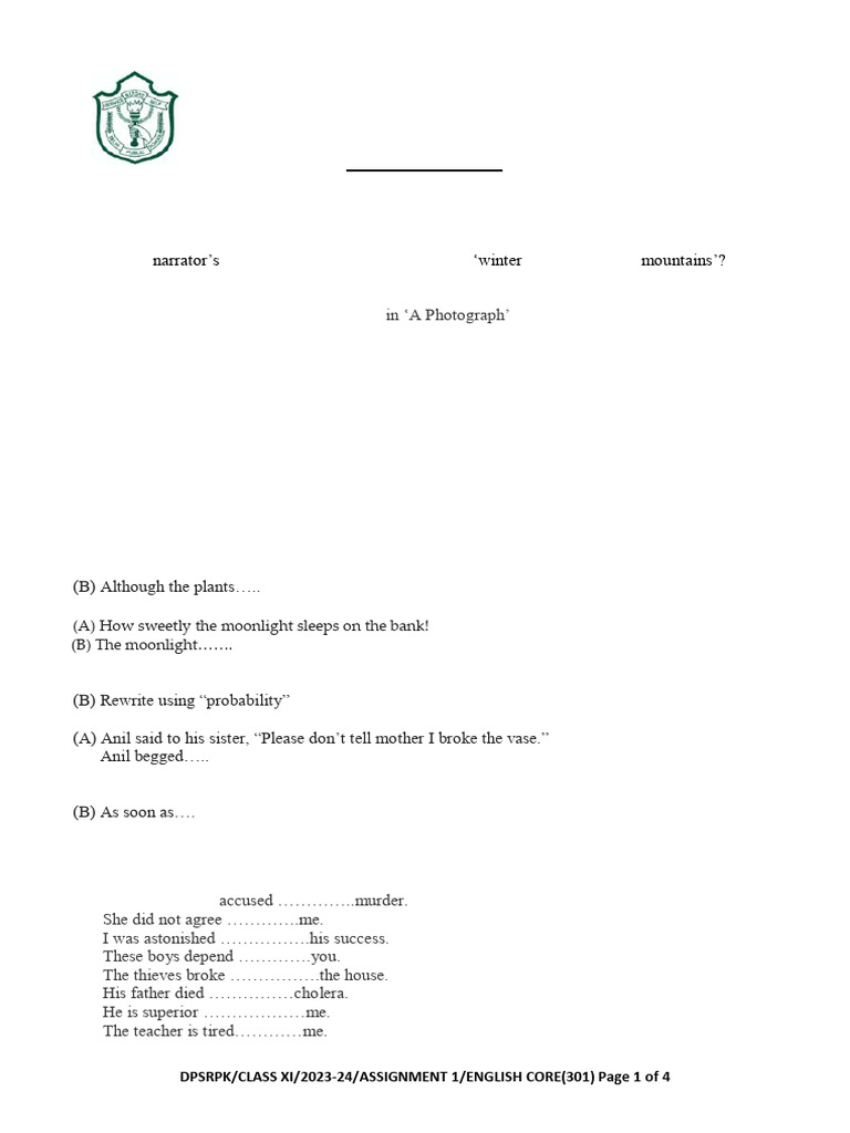 2023-24 STD 11 April Assignment (1) Compressed | PDF | Micronutrient | Malnutrition