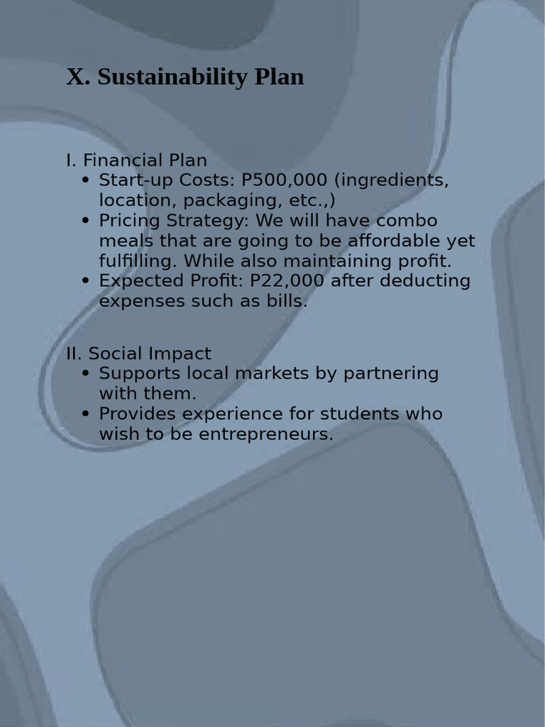 Sustainability Plan | PDF