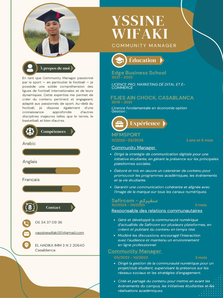 Green and Gold Minimalist CV Resume | PDF