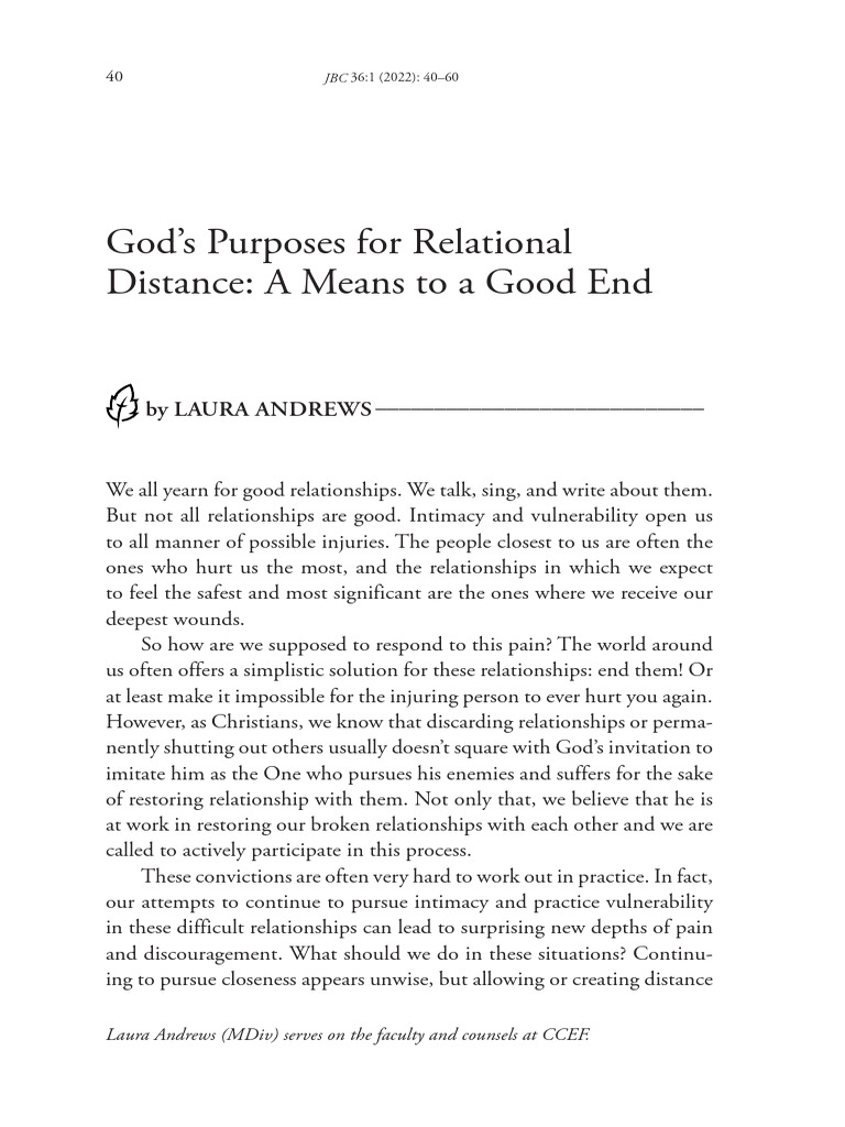 3-PREVIEW-God S Purposes For Relational Distance A Means To A Good End ...