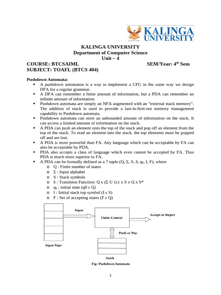 Jan-June 2025 Btcs 4 Sem v10 Btcs404 Btcs404 Unit4 Notes | PDF ...