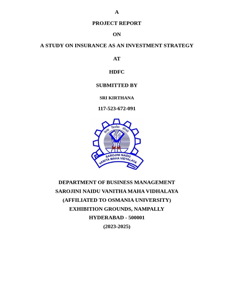 Insurance as Investment Strategy Study | PDF | Investing | Insurance