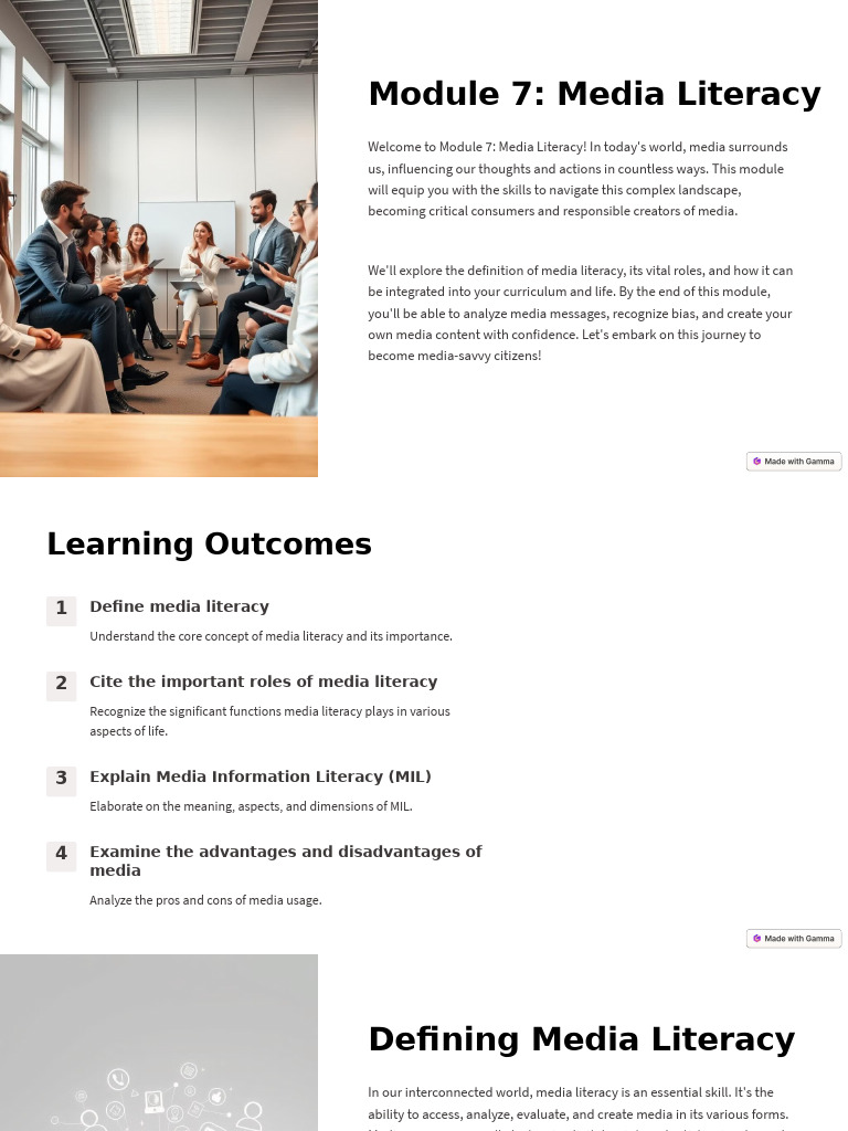 Module 7 Media Literacy | PDF | Social Media | Popular Culture & Media ...