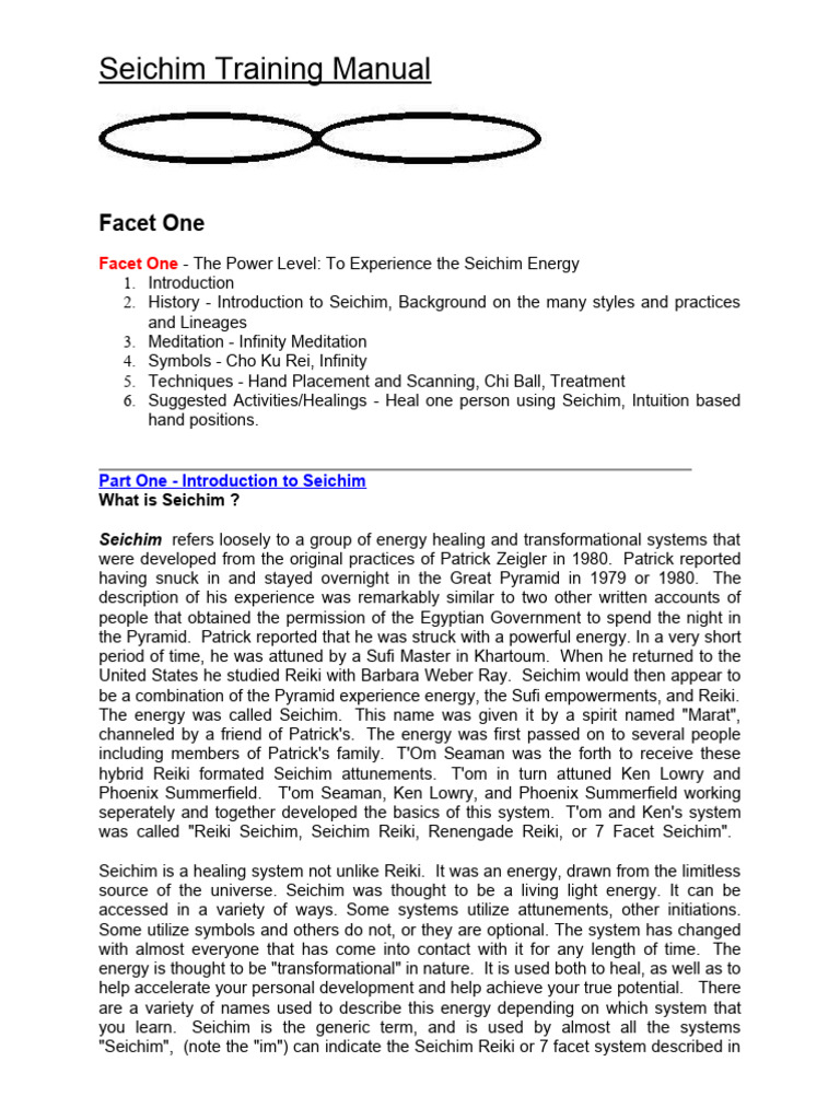 Seichim Training Manual | PDF | Reiki