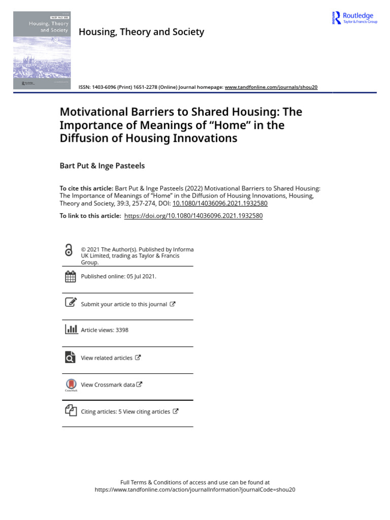 Shared Space Housing - Motivational Barriers To Shared Housing The ...