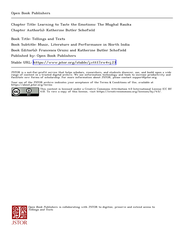 Schofield LearningTasteEmotions 2015 | PDF | Sufism | Aesthetics