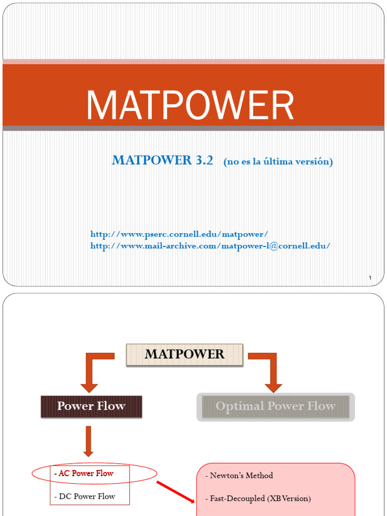 Presentación de Matpower | PDF | Energia electrica | Metrología