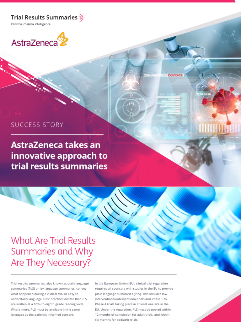 AstraZeneca Takes An Innovative Approach To Trial Results Summaries ...