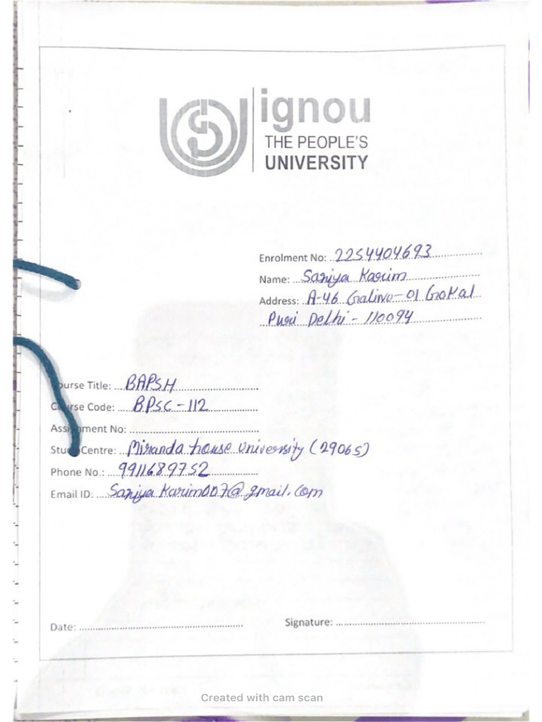 IGNU Assignment Document | PDF