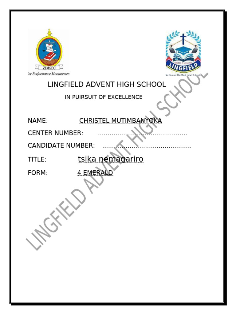 Lingfield Advent High School Overview | PDF
