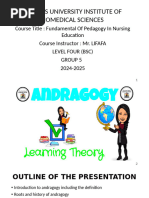 Knowles' Andragogy Principles Explained | PDF | Adult Education | Learning