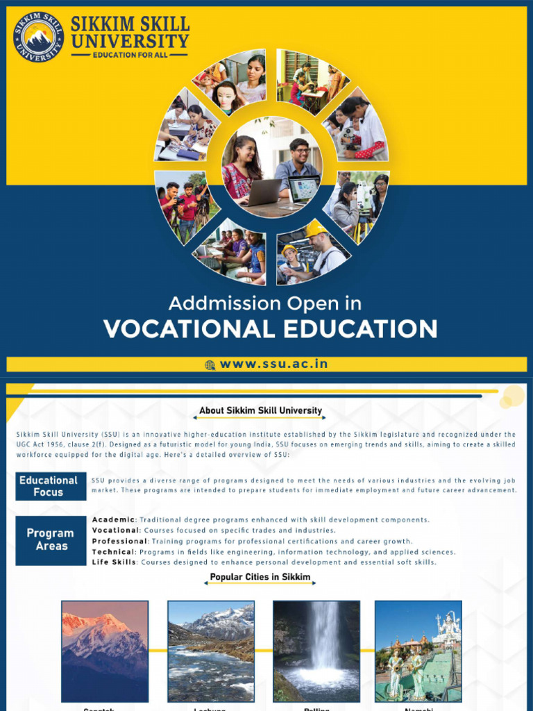 Sikkim Skill University - Vocational Education | PDF