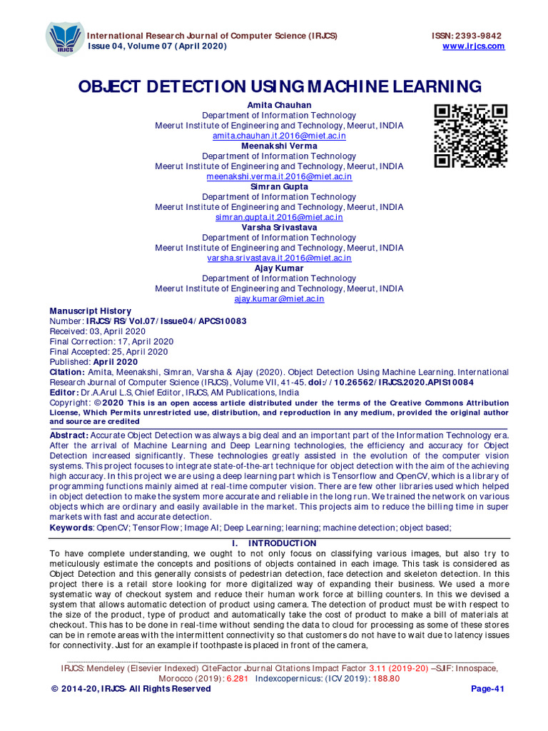 Object Detection Using Machine Learning | PDF | Python (Programming Language) | Computing